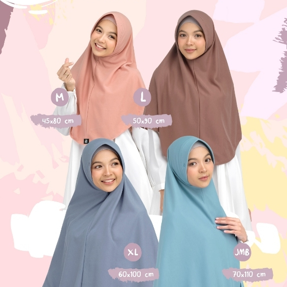 Jual JILBAB AFRA ARFA Amira Bergo Kaos Instan Pet Antem Kerudung Remaja Sekolah Premium Size M L ...