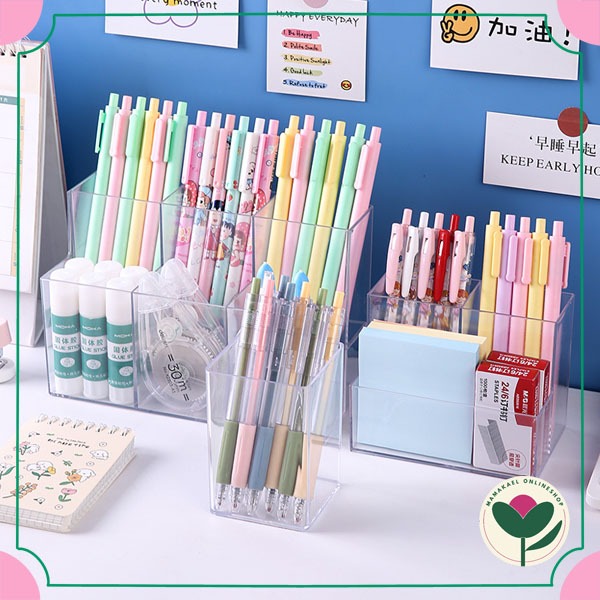 Jual Tempat pulpen transparan akrilik storage aesthetic desktop ...