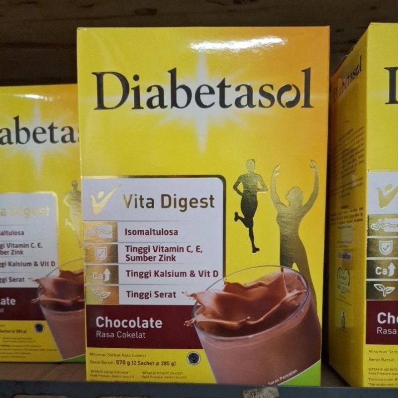 Jual Diabetasol Coklat, Cappucino 570g (2 saset @285g) | Shopee Indonesia