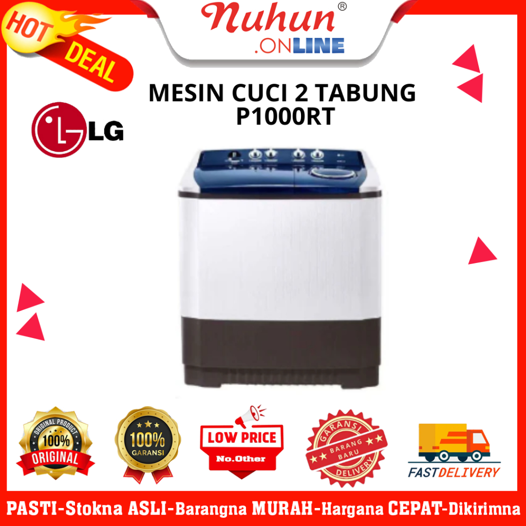 Jual Mesin cuci 2 tabung LG P1000RT 10kg | Shopee Indonesia