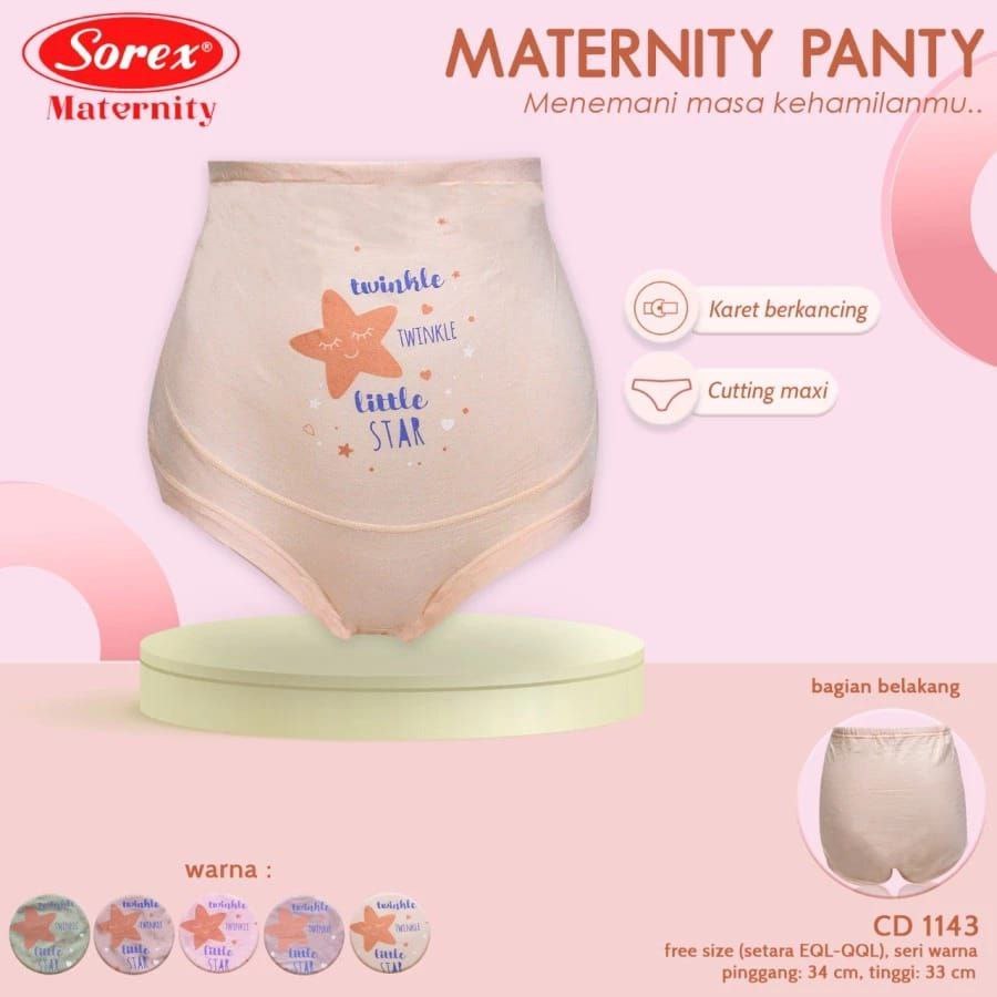 Jual (1 PCS) SOREX 1143 Celana Dalam Ibu Hamil Maternity Panty Maxi Tutup Perut Bisa Pilih Warna ...