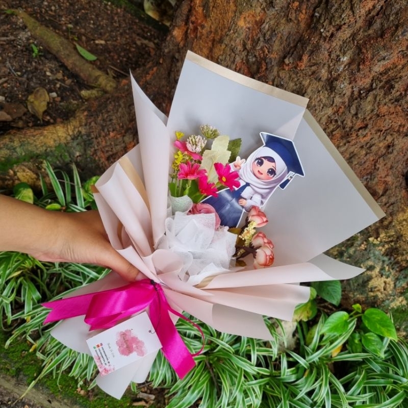 Jual bucket wisuda sekolah - bouquet wisuda sekolah - bunga palsu ...