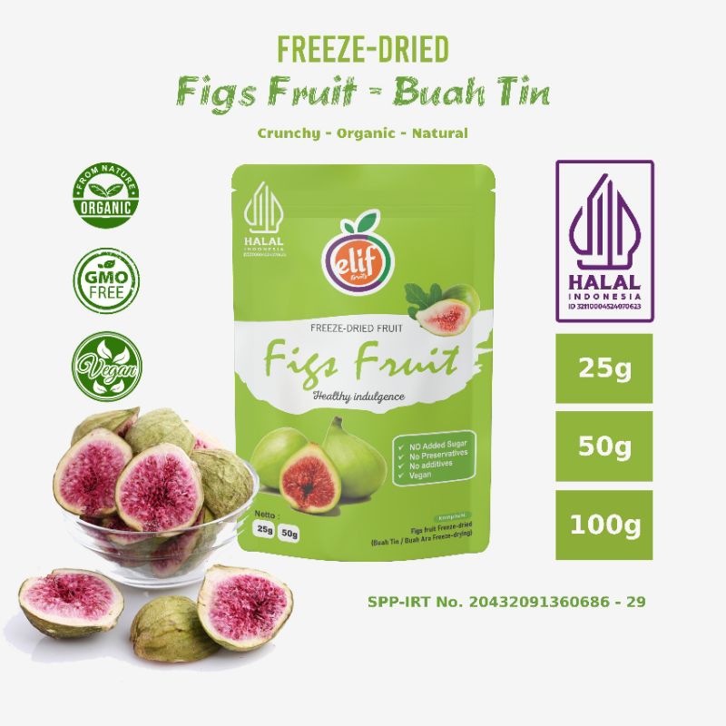 Jual ELIF FRUITS Freeze Dried Figs Fruit / Buah Tin Krispy / Buah Ara ...