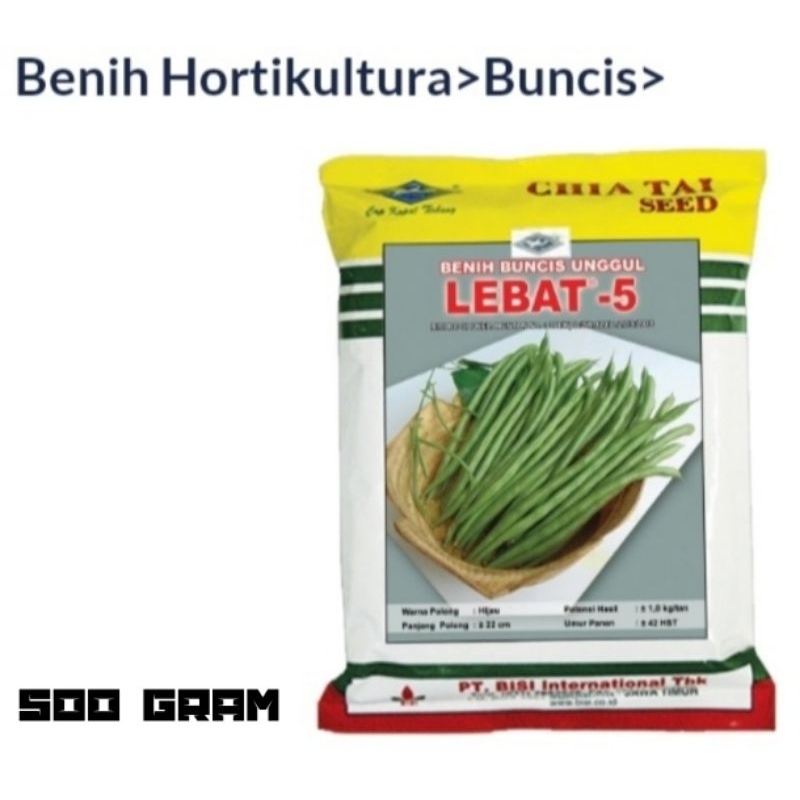 Jual Benih Buncis LEBAT - 5 500 Gram / Benih Asli Original Packing ...