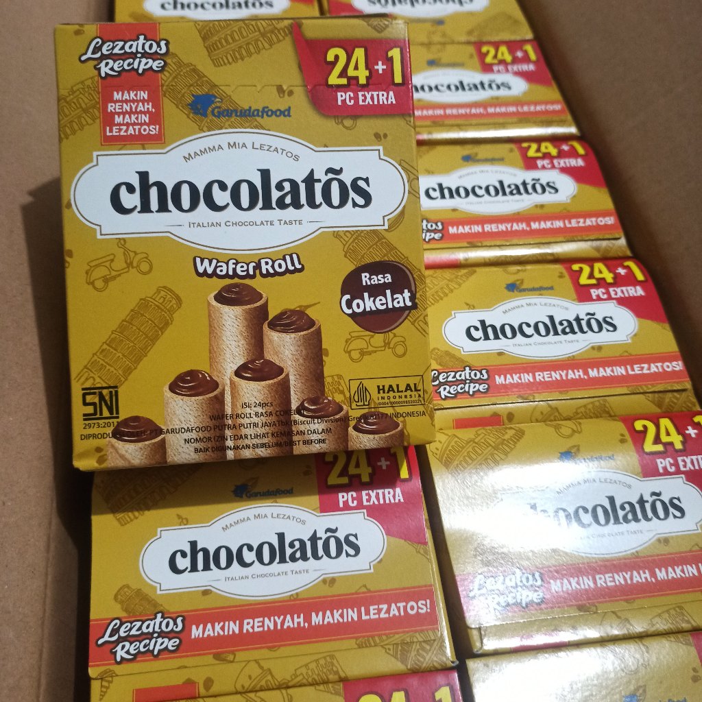 Jual 2box chocolatos wafer roll murah 24+1pcs/1box | Shopee Indonesia