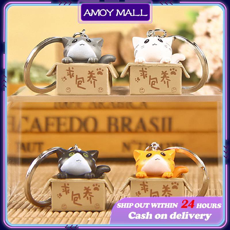 Jual Couple Bestie Pasangan Gantungan Kunci Kucing Dalam Box Keychain ...