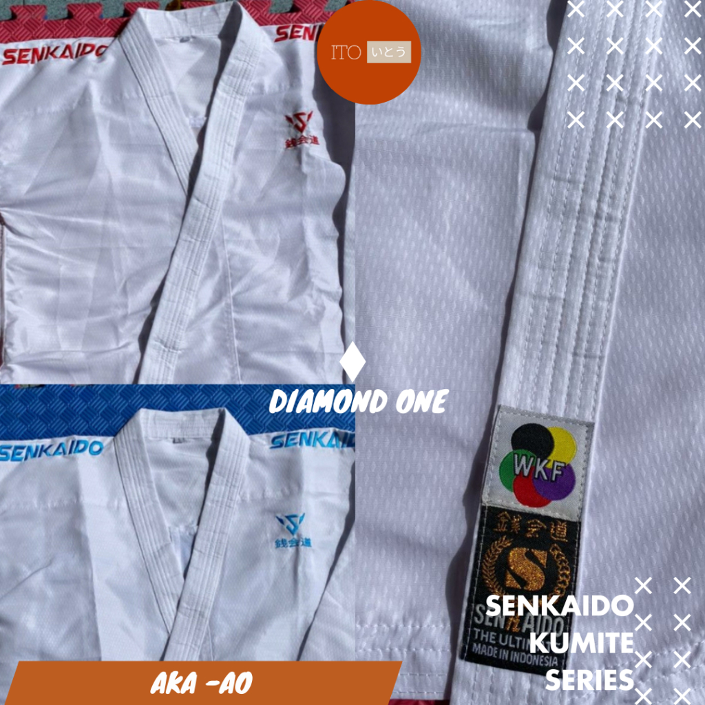 Jual Karate- Gi (Baju Karate) Kumite Diamond One Senkaido AKA-AO ...