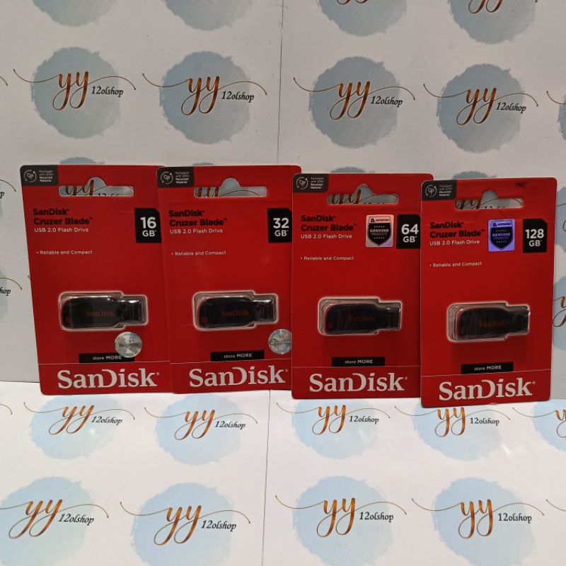 Jual Flashdisk Sandisk Cruzer Blade 16GB/32GB/64GB/128GB Original ...
