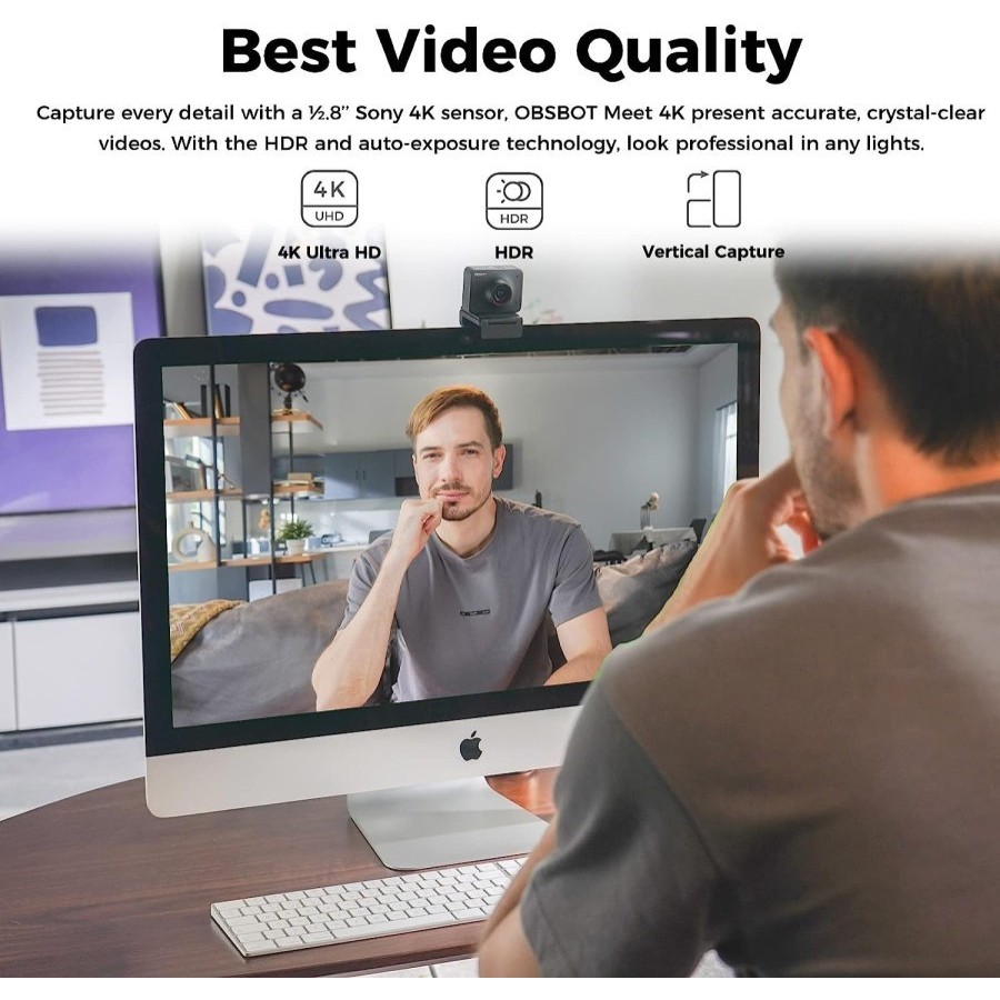 Jual OBSBOT Meet 4K AI-Powered 4K Webcam Resmi | Shopee Indonesia