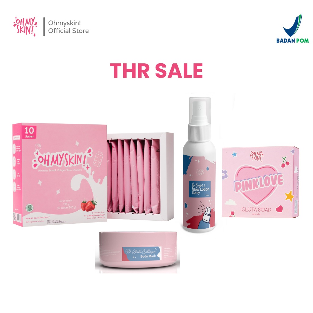 Jual Ohmyskin! Paket Hemat Body Care ( Gluta Soap Pink Love, Body Mask ...