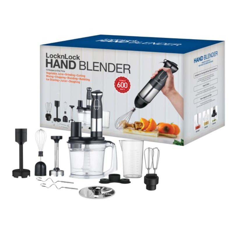 Jual LocknLock Hand Blender Mixer 10In1 Black Lock&Lock EJM556BLK ...
