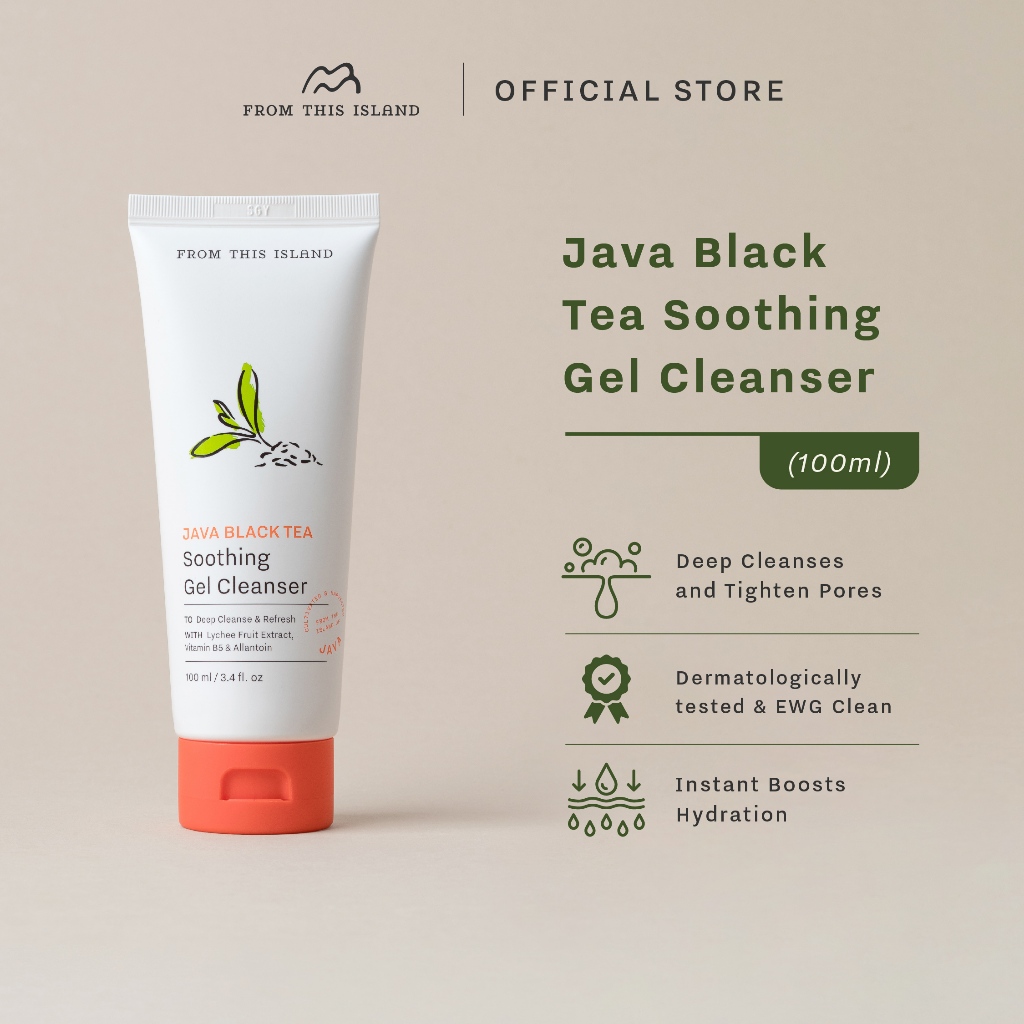 Jual From This Island Java Black Tea Soothing Gel Cleanser | Sabun Cuci ...