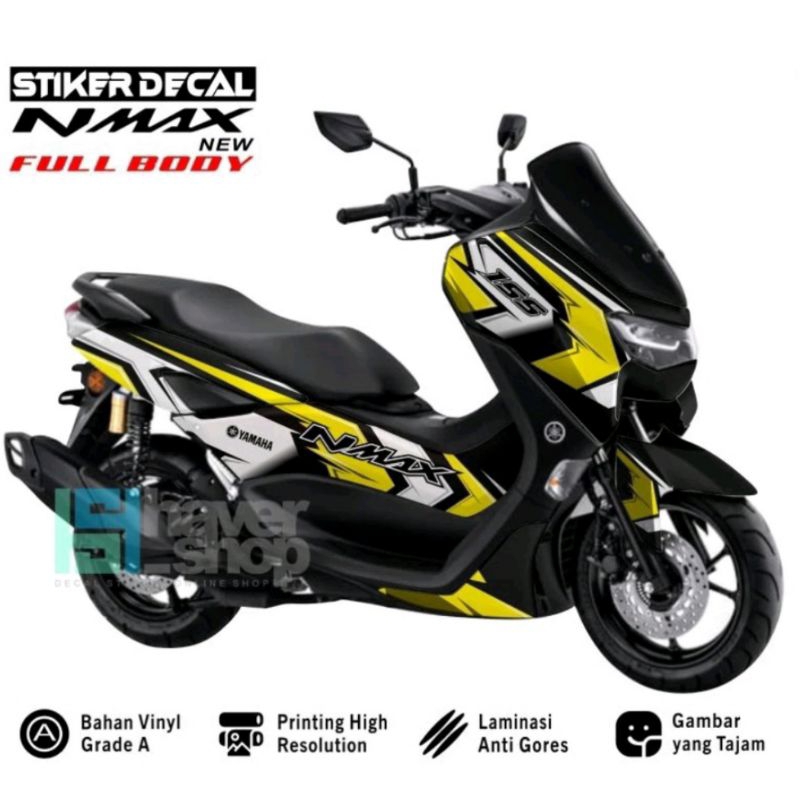 Jual stiker decal all new nmax full body grafis kuning | Shopee Indonesia