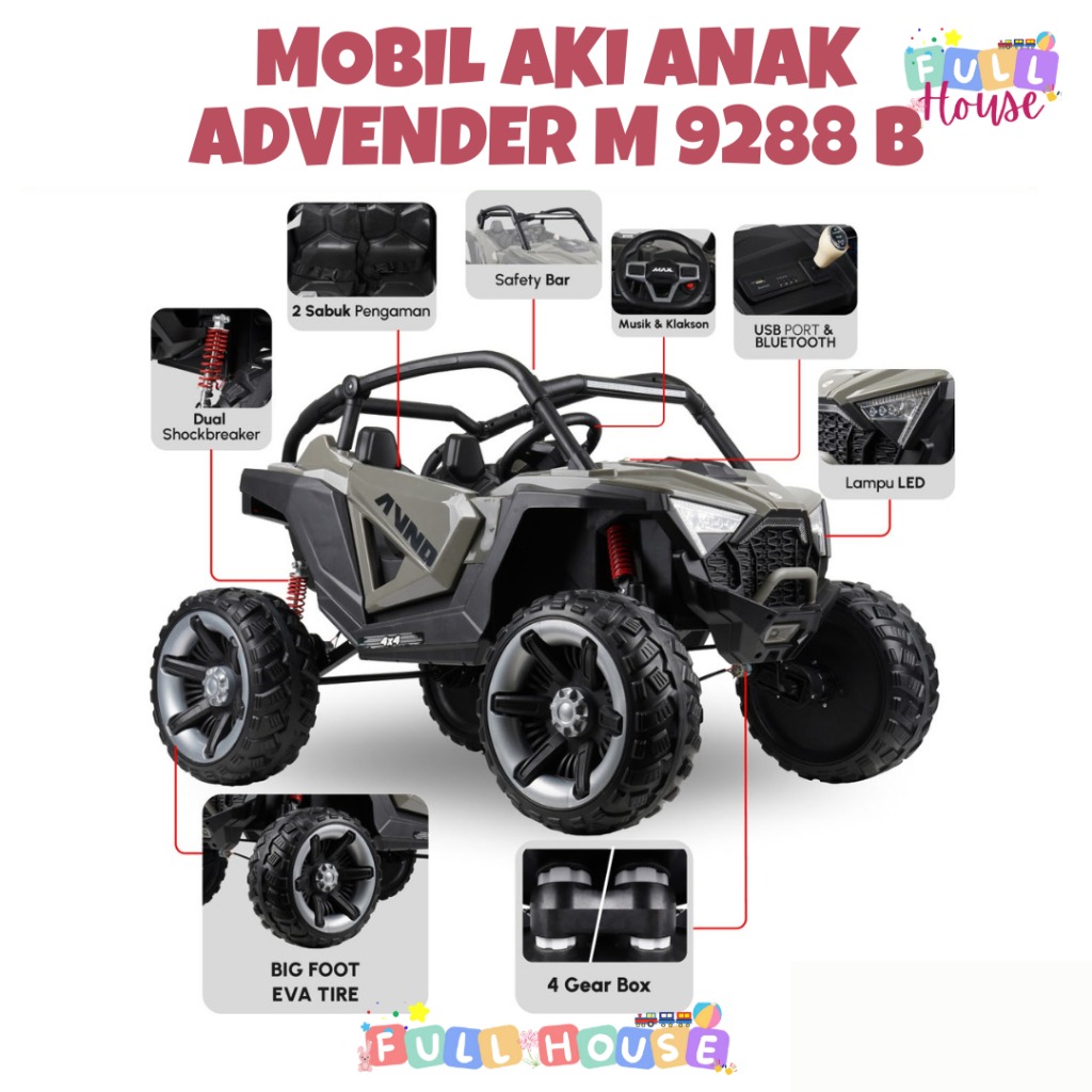 Jual MOBIL AKI ANAK MOBIL RST PMB M9288 B ADVENDER REMOTE | Shopee ...