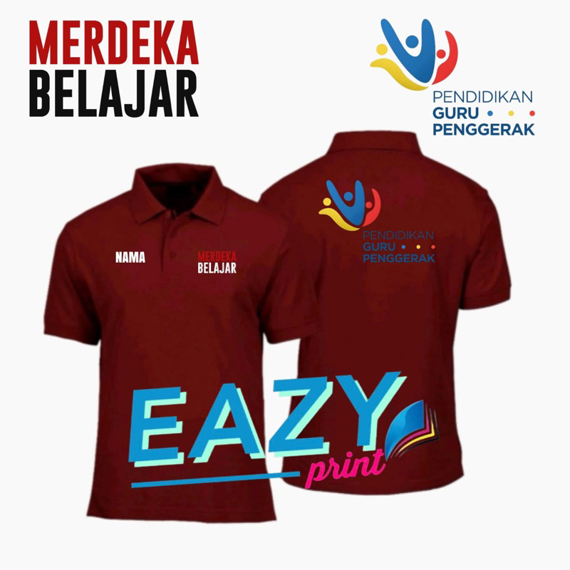 Jual POLO SHIRT PENDIDIKAN GURU PENGGERAK MERDEKA BELAJAR BAJU SERAGAM GURU DOSEN SEMINAR STAFF ...