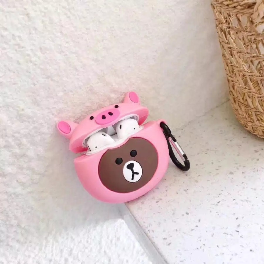 Jual Baseus i12 casing Lucu Kartun Earphone Case untuk TWS Lembut ...