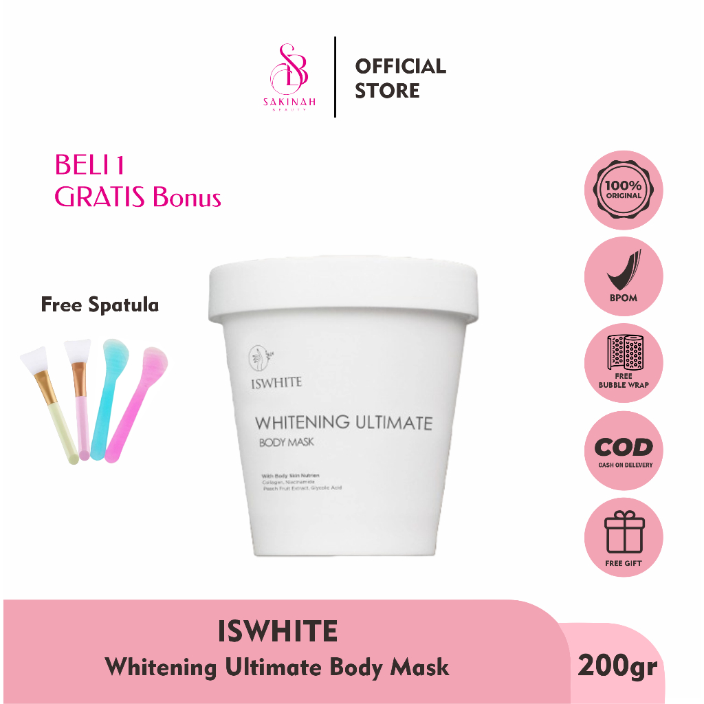 Jual ISWHITE Whitening Ultimate Body Mask Best Seller | Pemutih dan ...