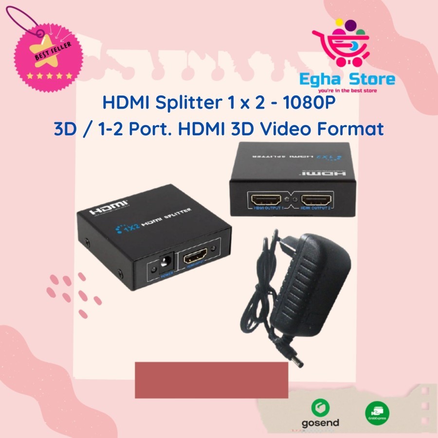 Jual HDMI Splitter 2 Port (1 Input 2 Output) HDMI Splitter 1 x 2 ...