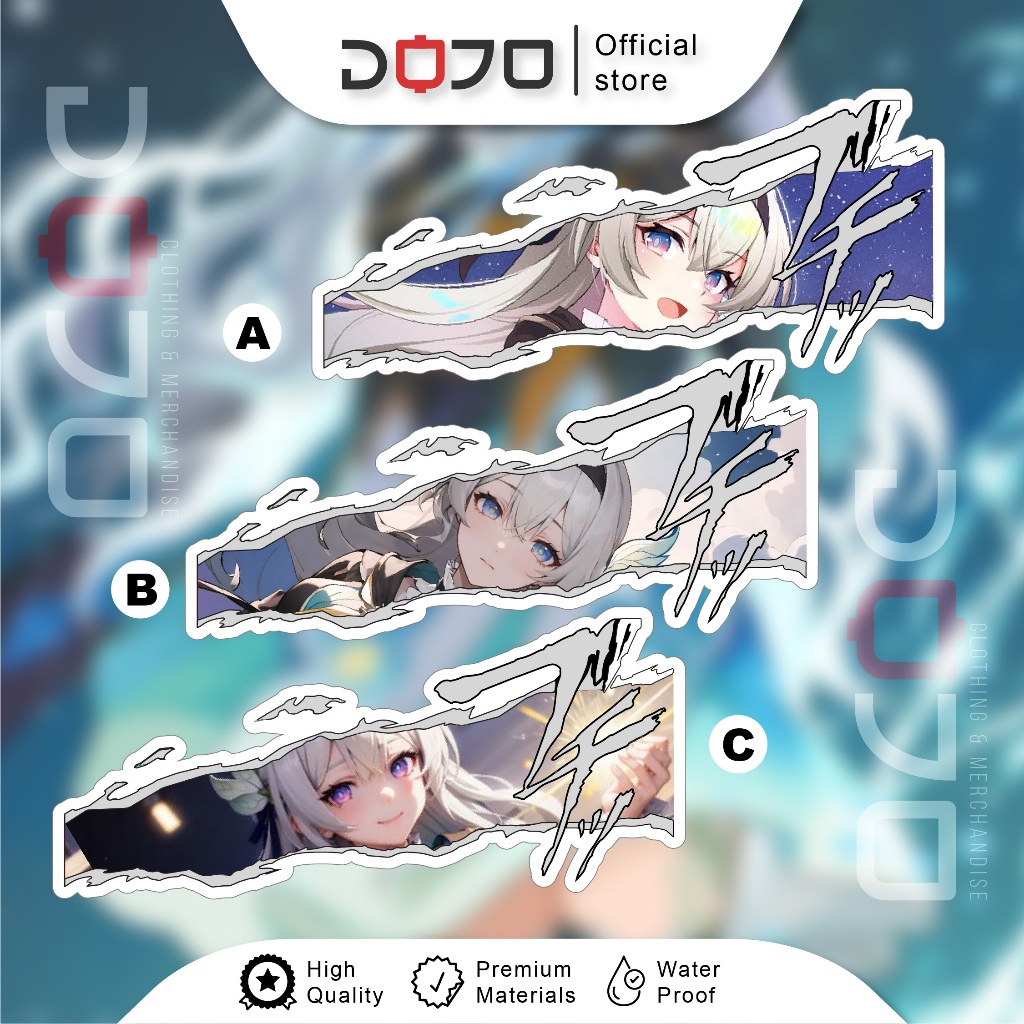 Jual Sticker VINYL Honkai Star Rail Firefly HSR motor mobil notebook ...