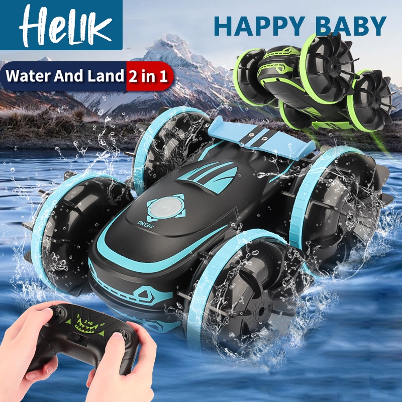 Jual Mobil Amfibi Remote Control RC Mobil Stunt Anti Air 2.4GHz Remote ...
