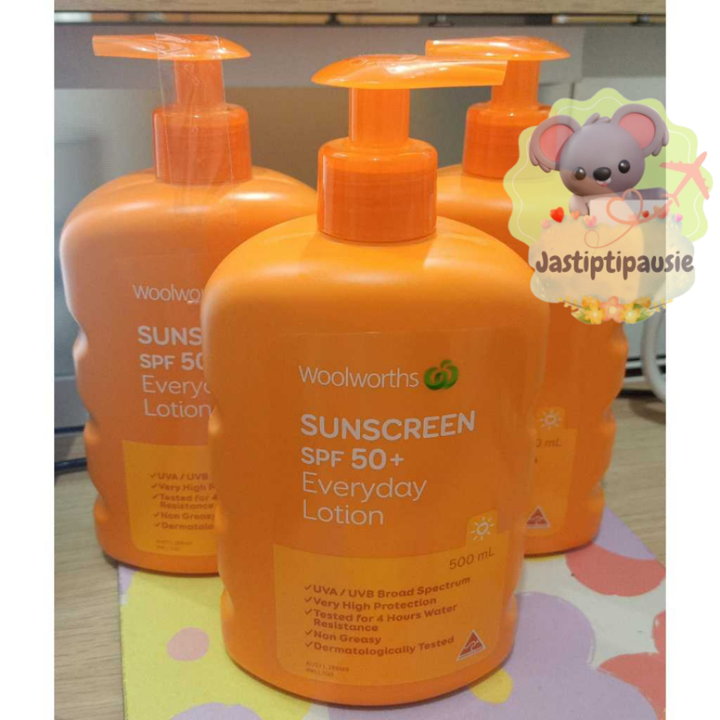 Jual Woolworths Sunscreen Spf 50+ 500ml Everyday Lotion Australia Ready ...