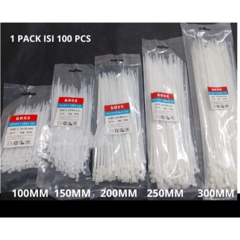 Jual Kabel Tali Ties Tis Tali Krek Nylon Putih 10cm/15cm/20cm/25cm/30cm | Shopee Indonesia