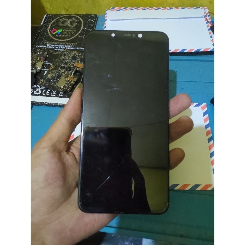 Jual LCD poco f1 original nempel frame+batre | Shopee Indonesia
