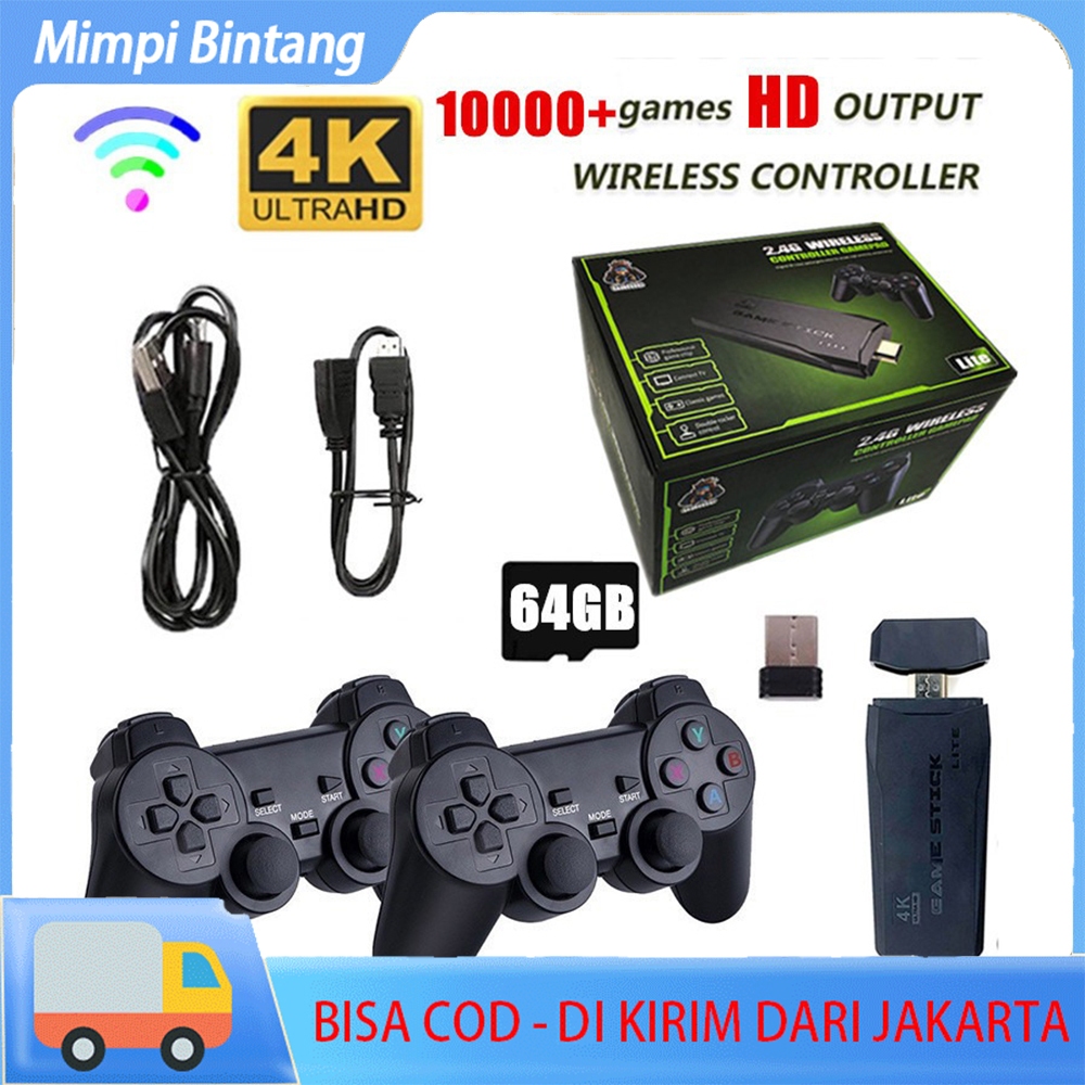 Jual Game PC Game Stick Game 4K Gaming Game Konsol PS2 64G 15000 Game Genggam Wireless Video TV ...