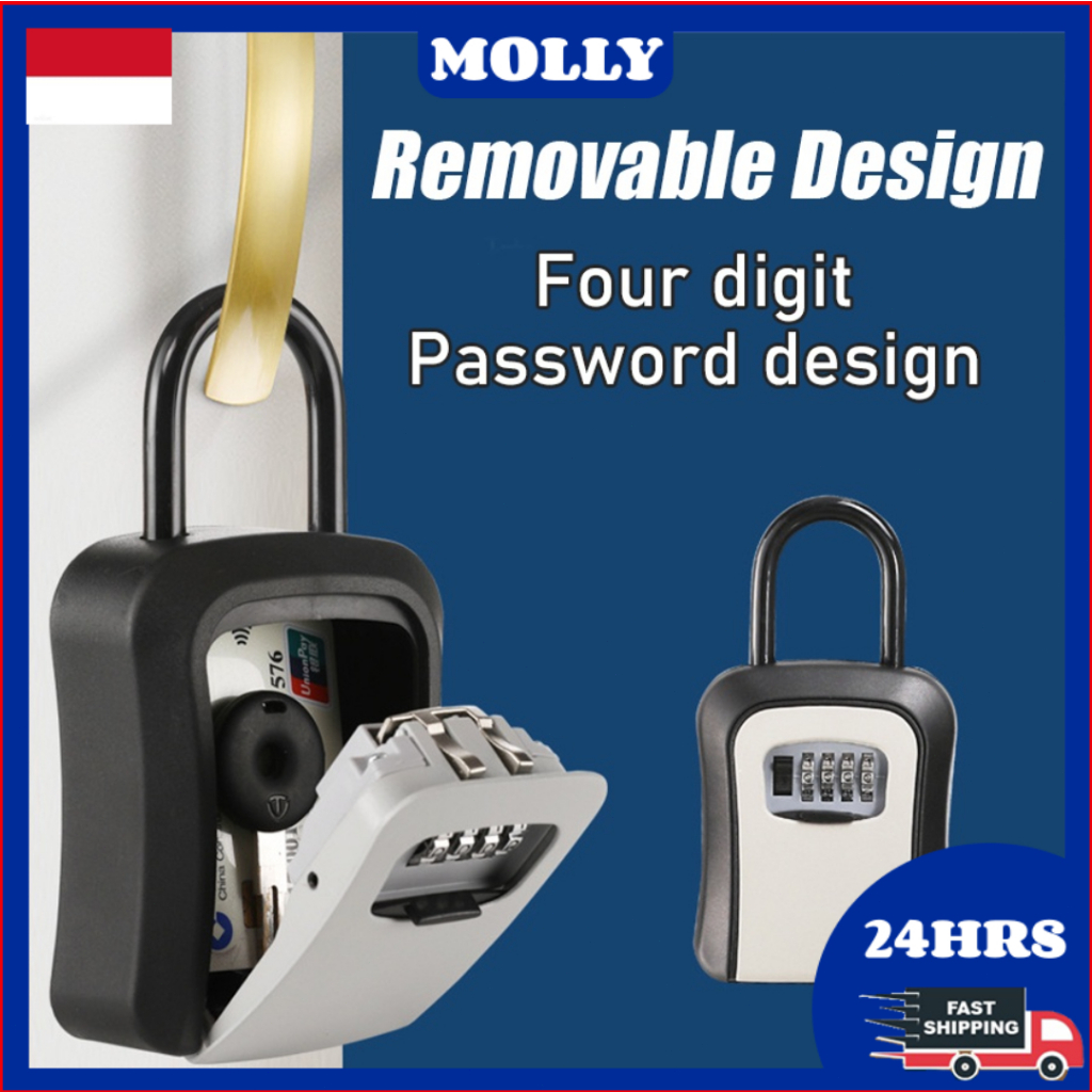 Jual Key Safe Box Outdoor Digit Gantung Gembok Kunci kombinasi angka ...