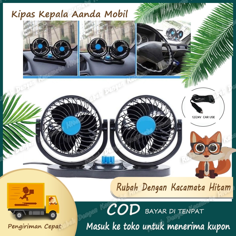 Jual [COD]Kipas Angin Mobil 12-24 Volt Kipas Angin Mini Mobil Truk ...