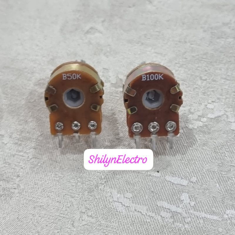 Jual POTENSIO CP STEREO 50K 100K RRT KAKI 6 AS PANJANG 20MM | Shopee ...