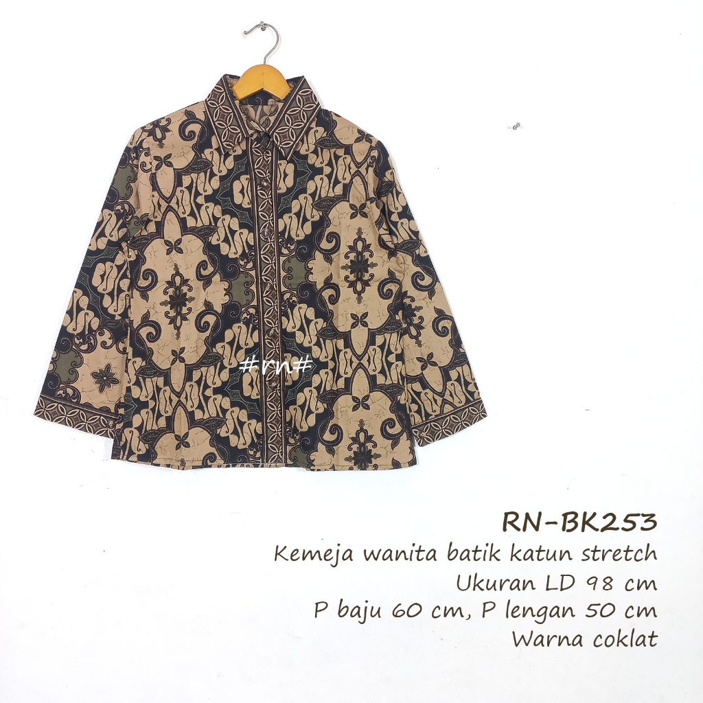 Jual Kemeja batik wanita katun stretch modis lucu keren part I | Shopee ...