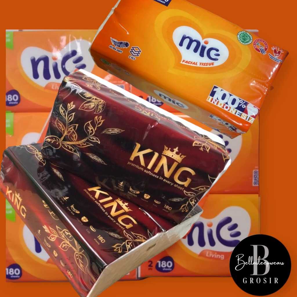 Jual BELLA - TISSUE FUSIA KING MICE PEONY TISU CLEAN PLUS 180 SHEET ...