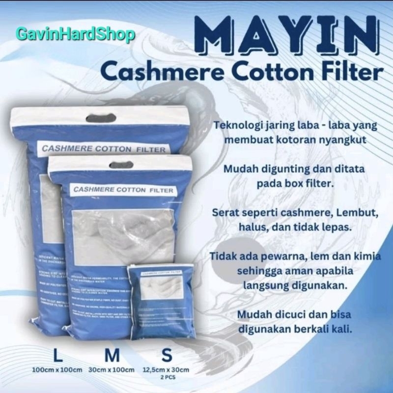 Jual Mayin Cashmere Cotton Filter Kapas Filter Mekanis Aquarium Kolam ...