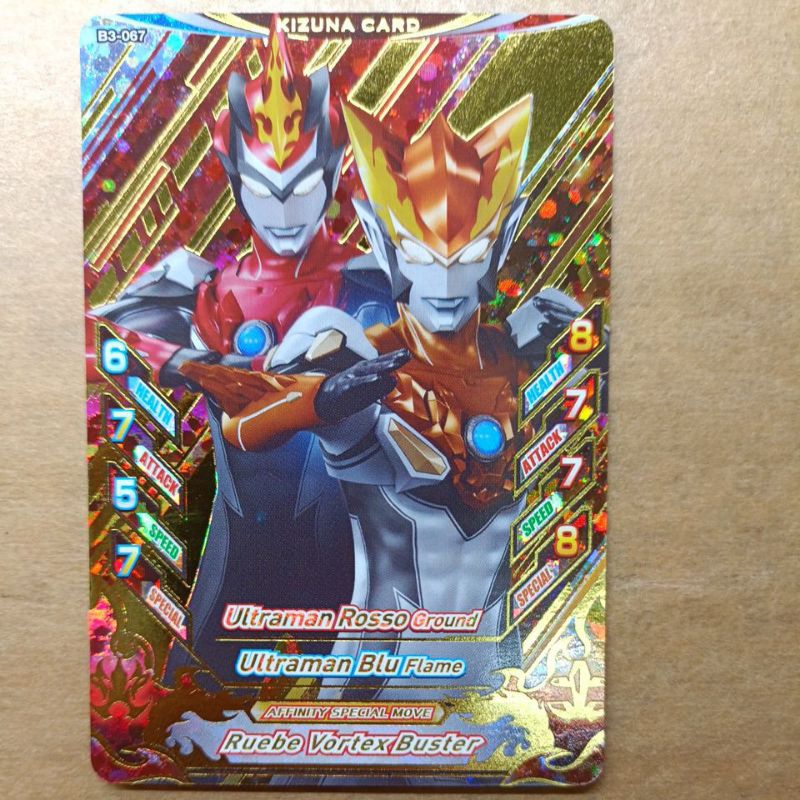 Jual Kartu Ultraman Kizuna Card Ultraman Rosso Ground & Ultraman Blu Flame B3-067 - Ultraman ...
