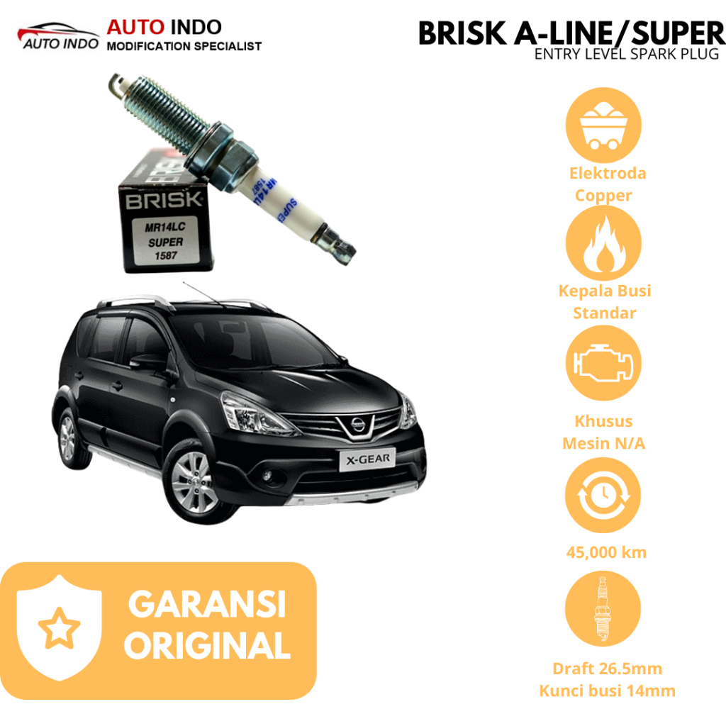 Jual Busi Mobil Brisk Super MR14LC untuk Nissan Grand Livina Xgear ...