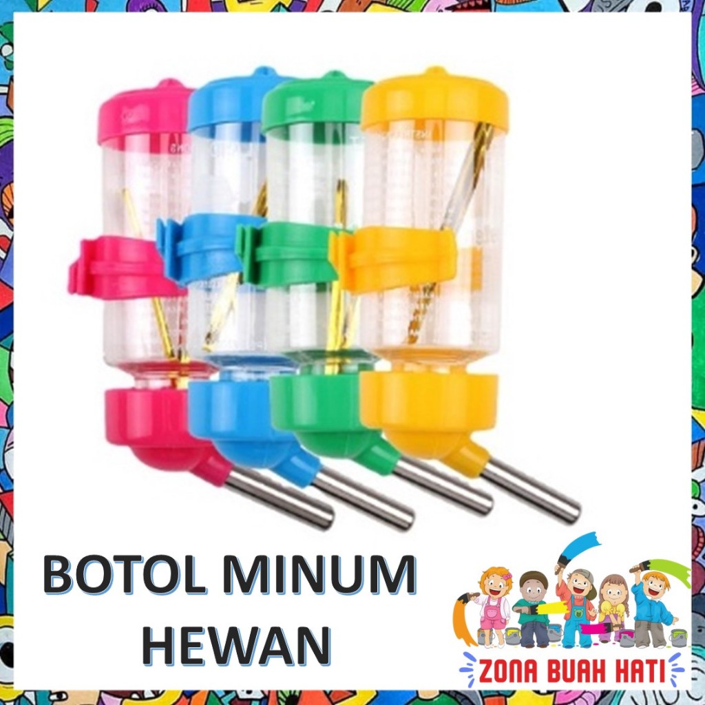 Jual ZBH Botol minum Hewan 80 ml tempat Minum Gantung Hamster dan ...