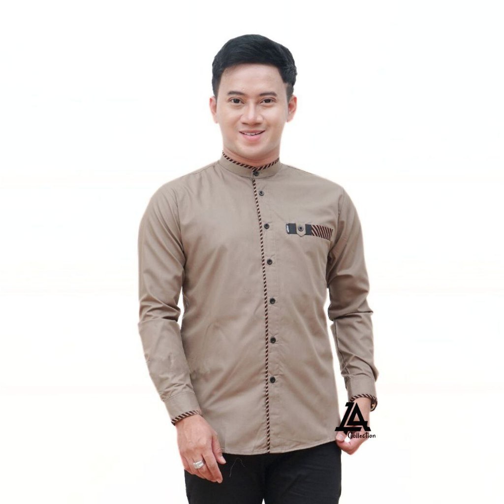 Jual Koko Motif Araseo | Baju Koko Motif Batik Lengan Panjang | Koko ...