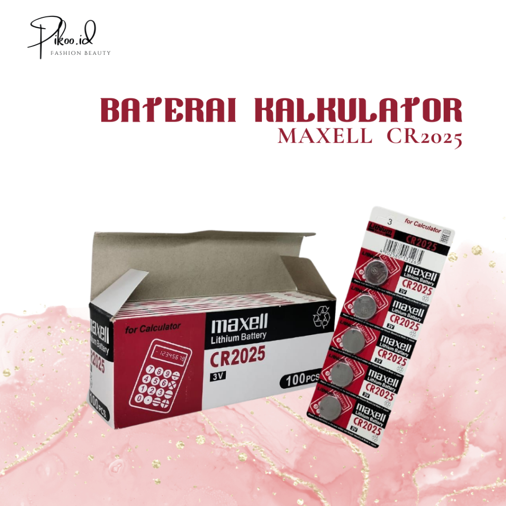 Jual Baterai kalkulator/ baterai jam MAXELL CR2025 ORI JAPAN (1strip ...