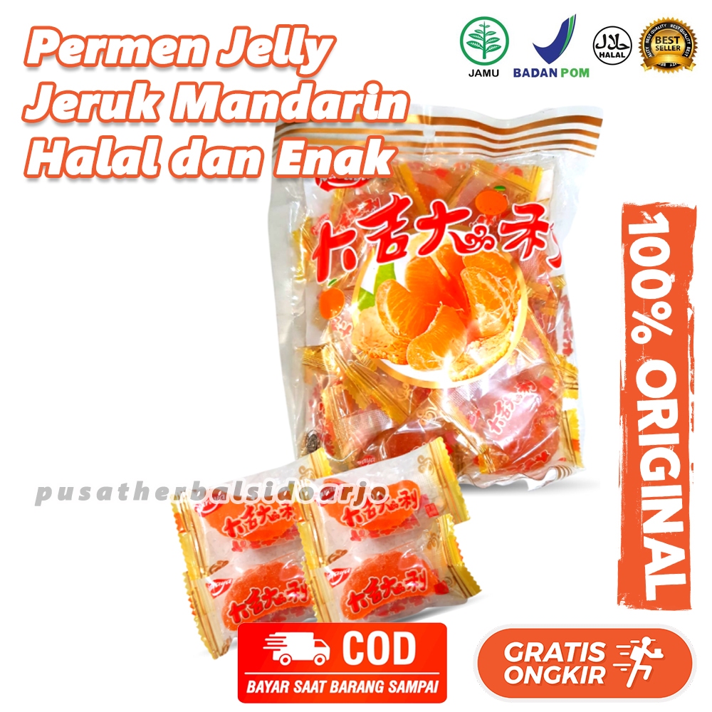 Jual Permen Jeli Rasa Jeruk Naraya Candy Orange 500 Gram Jelly Jeruk ...