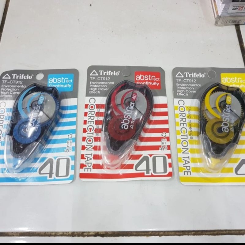 Jual CORECTION TAPE TRIFELO CT-912 / TIP EX KERTAS | Shopee Indonesia