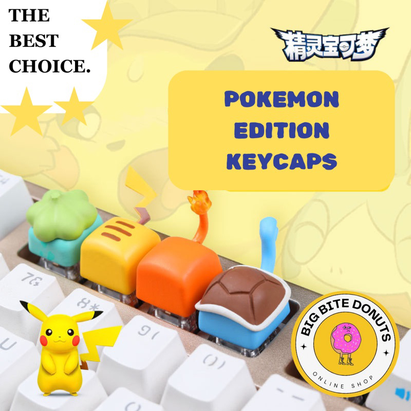 Jual READY STOCK!!! Pokemon Anime Kawaii Keycaps For Mechanical ...