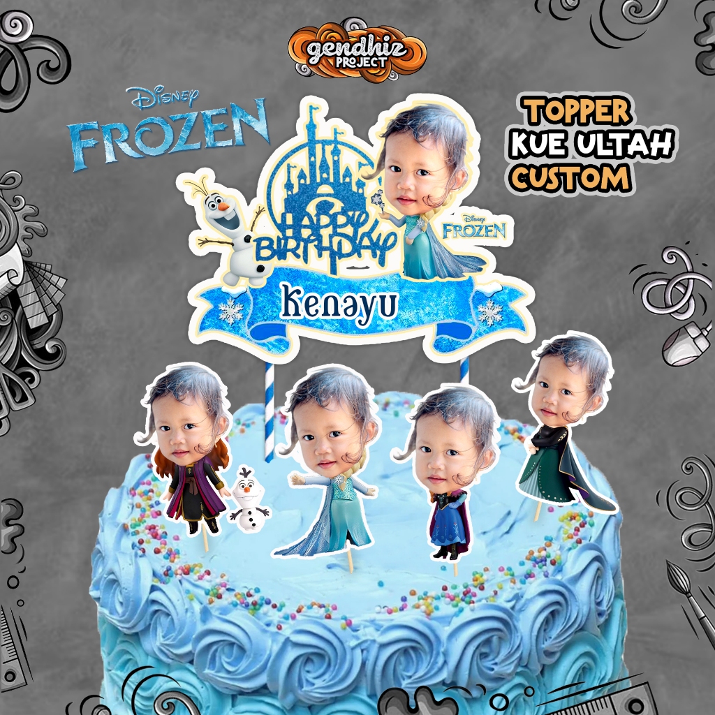 Jual TOPPER ELSA FROZEN / TOPPER KUE CUSTOM / TOPPER CUSTOM FOTO DAN ...