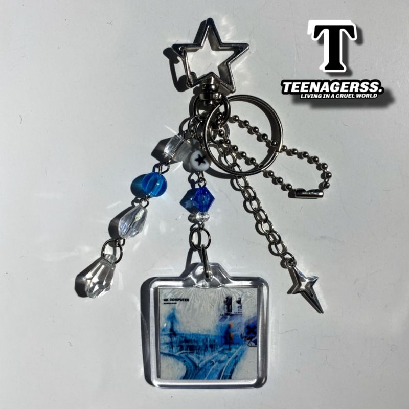 Jual Beads Keychain Bag Radiohead Ok Computer Gantungan Kunci Tas Manik ...