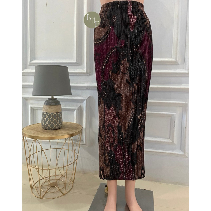 Jual ROK SPAN BATIK PLISKET WANITA DEWASA FOIL PREMIUM BAWAHAN KEBAYA ...