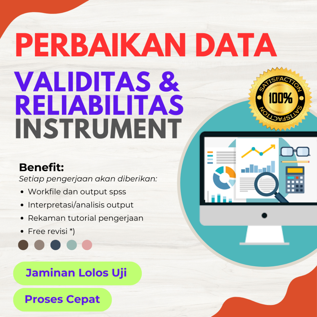 Jual PERBAIKAN DATA UJI VALIDITAS RELIABILITAS LOLOS UJI/PERBAIKAN DATA ...
