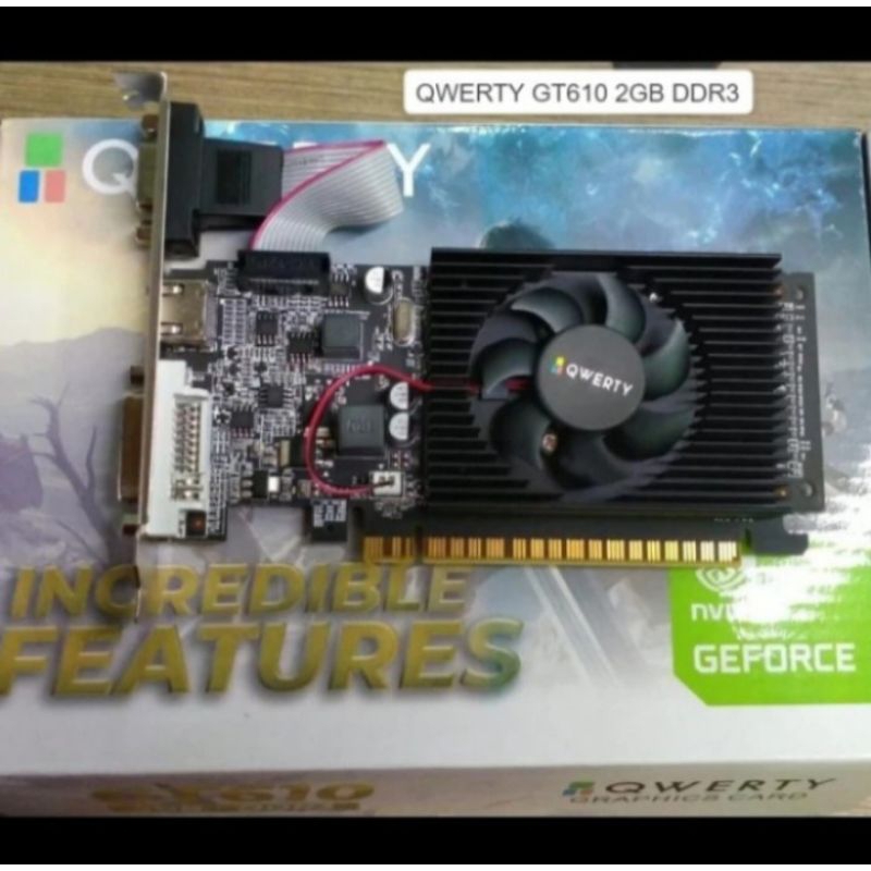 Jual VGA CARD NVIDIA QWERTY GT 610 2GB DDR3 BARU | Shopee Indonesia