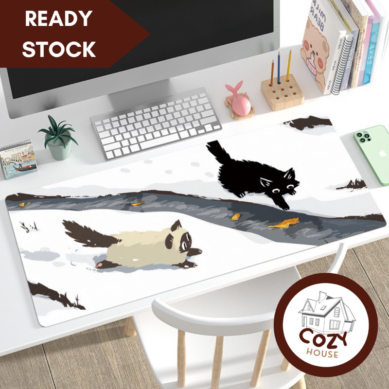 Jual Mouse Pad Gaming 80x30cm ketebalan 3mm Motif Kucing Lucu Untuk ...