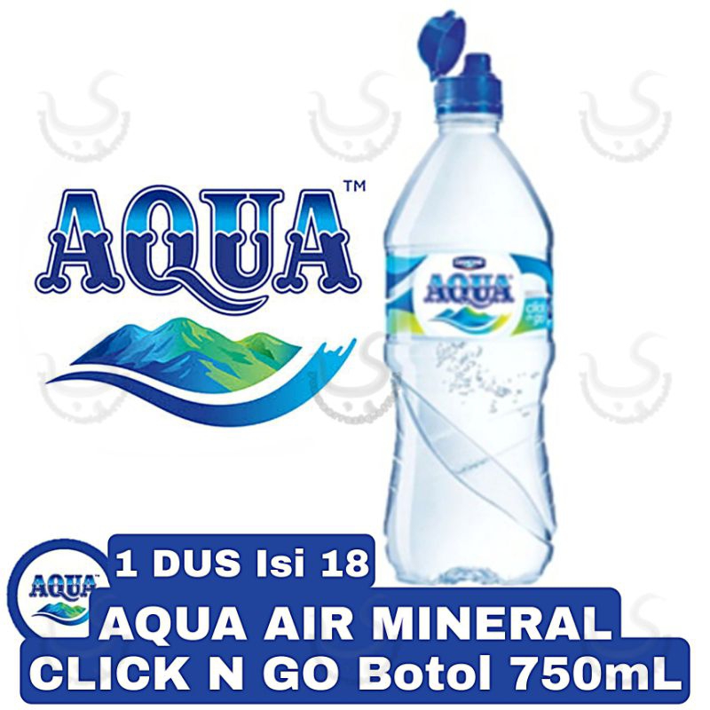 Jual AQUA Air Mineral CLICK N GO Botol 750mL 1 DUS Isi 18 | Shopee ...