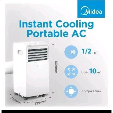 Jual Instant Cooling Portable AC Midea 1/2 PK Second/Bekas Garansi ...